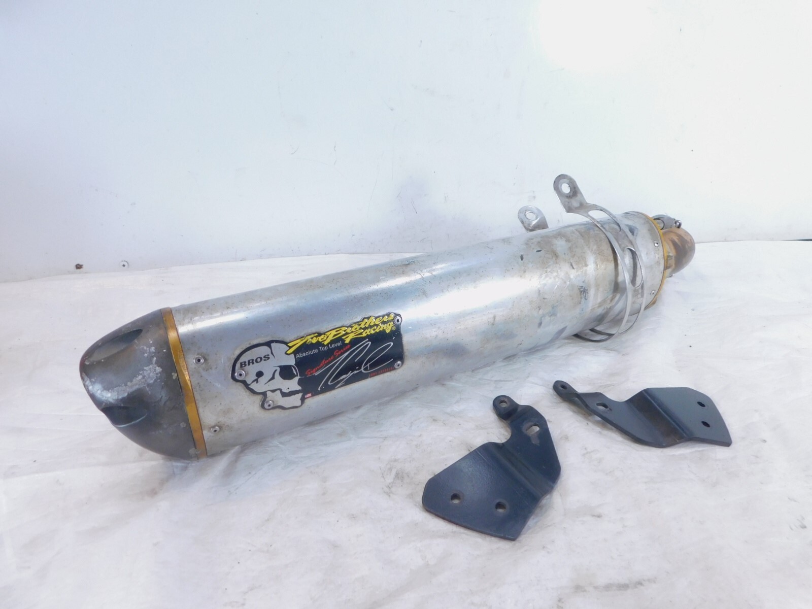 2002 2003 2004 Triumph Sprint ST Rear Two Brothers Slip On Exhaust ...
