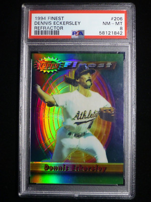 1994 Topps Finest Dennis Eckersley #206 Refractor Rare HOF PSA 8 NM-MT ...
