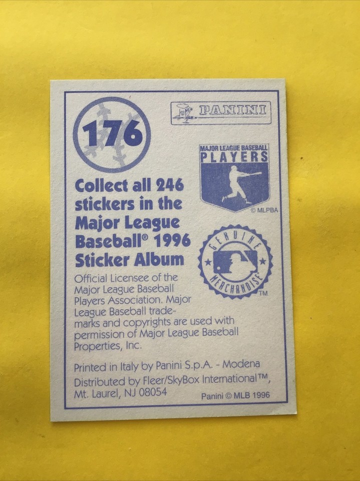 1996 Panini Fleer Album Stickers Manny Ramirez #176 | eBay
