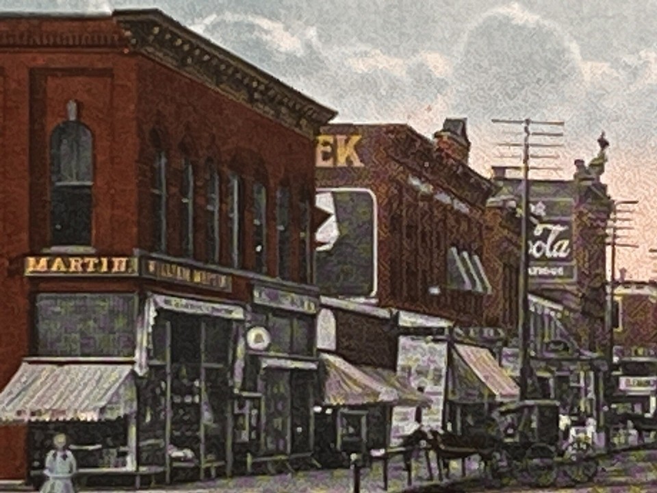 1907-15 Postcard PC STREET SCENE DEFIANCE, OHIO Store Fronts, Brick Rd ...