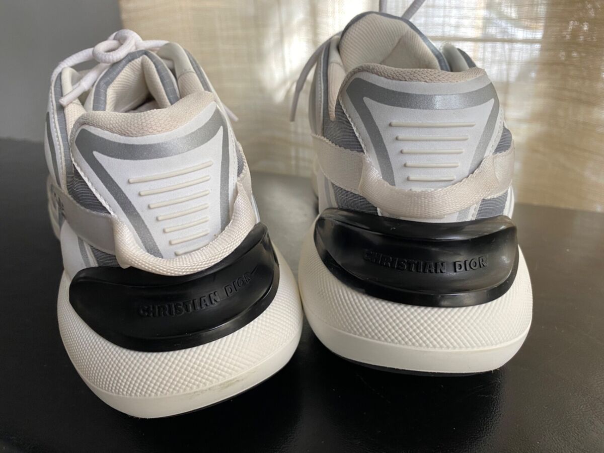 Christian Dior B24 RUNTEK 43-10 rubber shoes white grey Christian Dior B24 RUNTEK 43-10 rubber shoes white grey