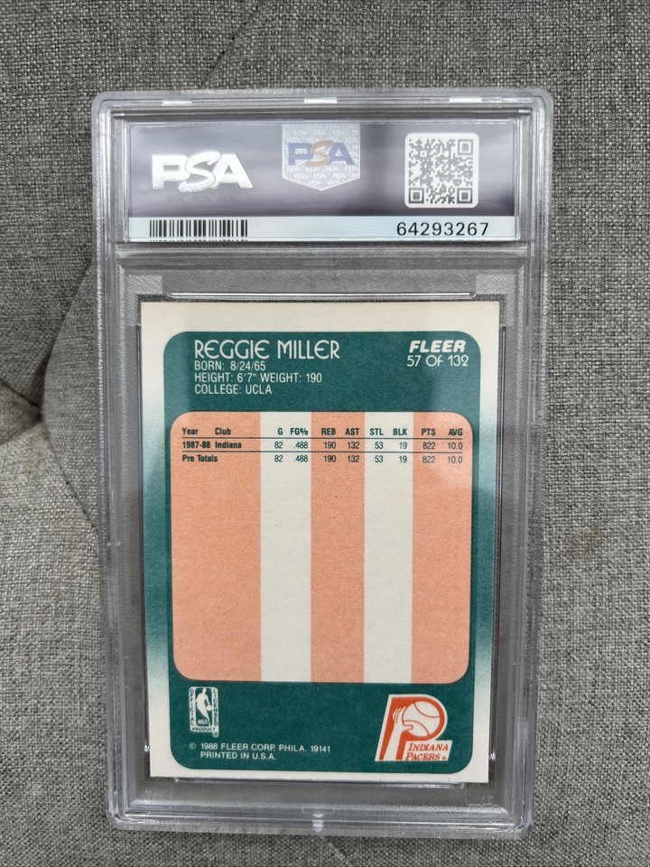 1988 Reggie Miller Rookie Card PSA/DNA Authentic Autograph | eBay
