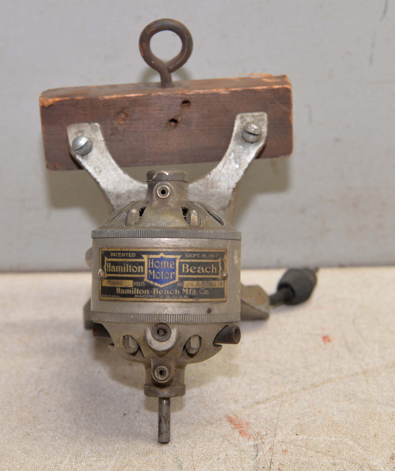 Antique Hamilton Beach electric motor 1917 patent jeweler lathe sewing ...