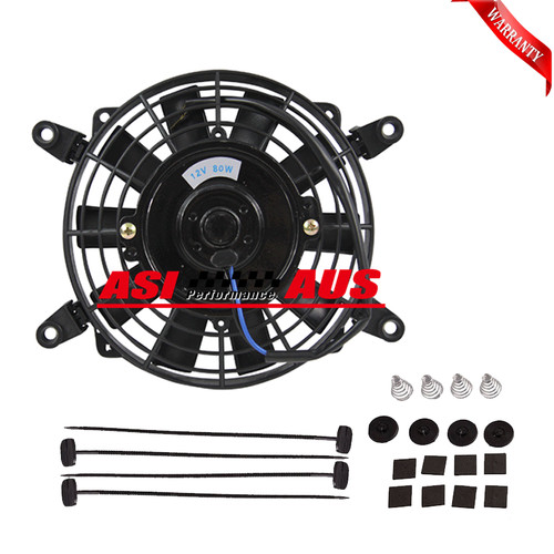 2PCS 7"inch 12V volt Electric Cooling Fan Thermo Fan + Mounting kits | eBay