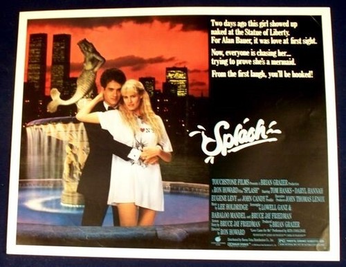 SPLASH ORIGINAL ROLLED 22X28 MOVIE POSTER HALF SHEET 1984 TOM HANKS ...