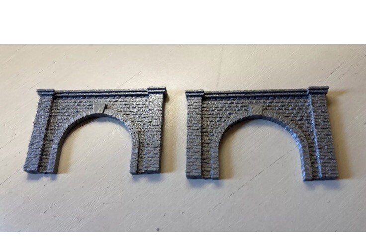N Scale Tunnel Portal X2 Pair Model Train Diorama | eBay