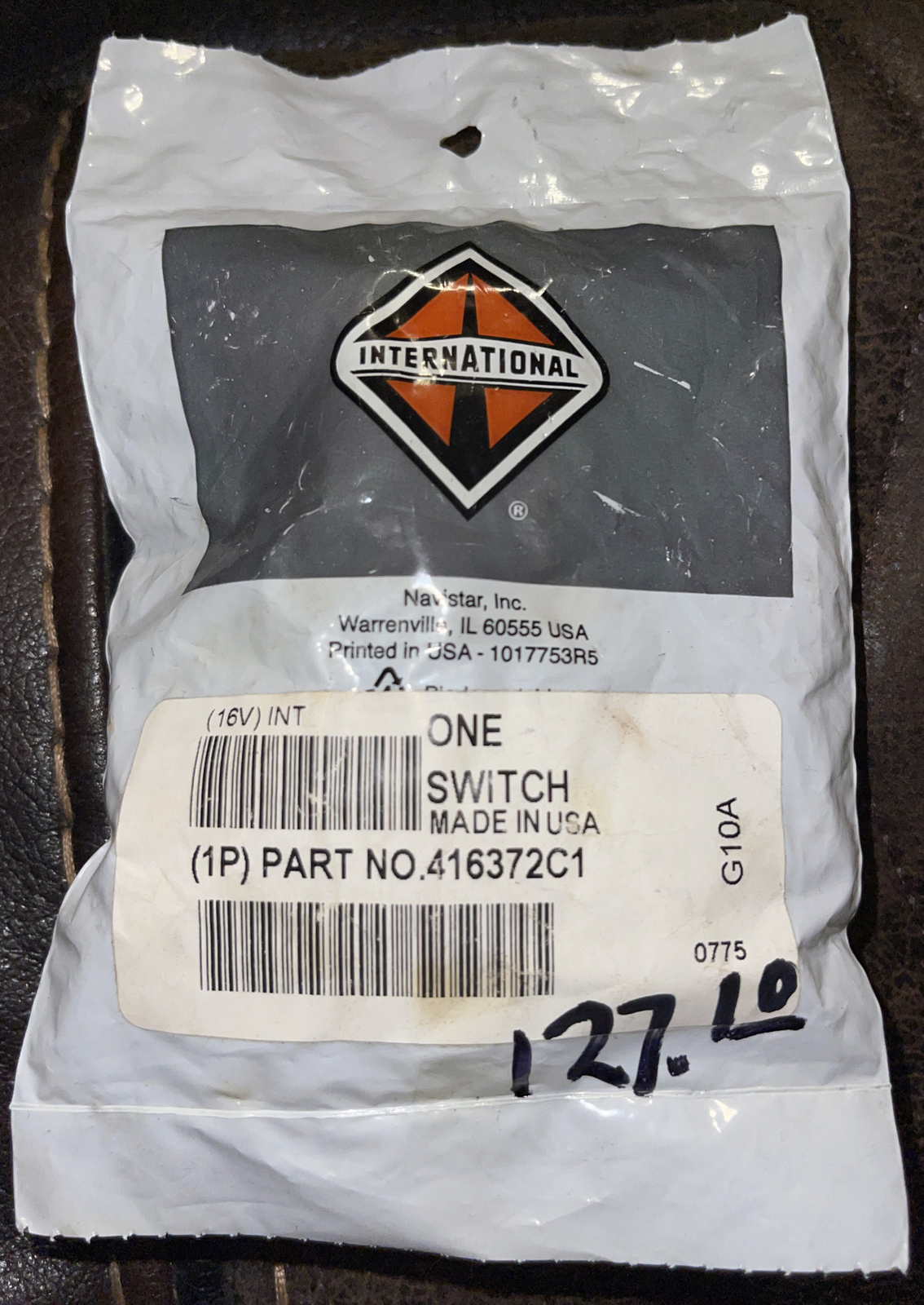 Genuine Oem Navistar International 416372C1 SWITCH BACK UP LIGHT ...
