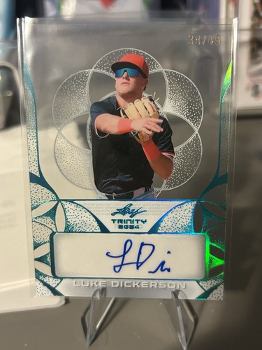 2024 Leaf Trinity Baseball Luke Dickerson Teal Acetate Auto /49 ...