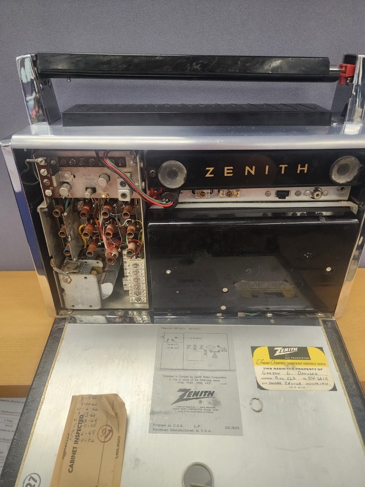 Vtg Zenith Royal 1000-D All Transistor Trans-Oceanic Multiband Radio ...