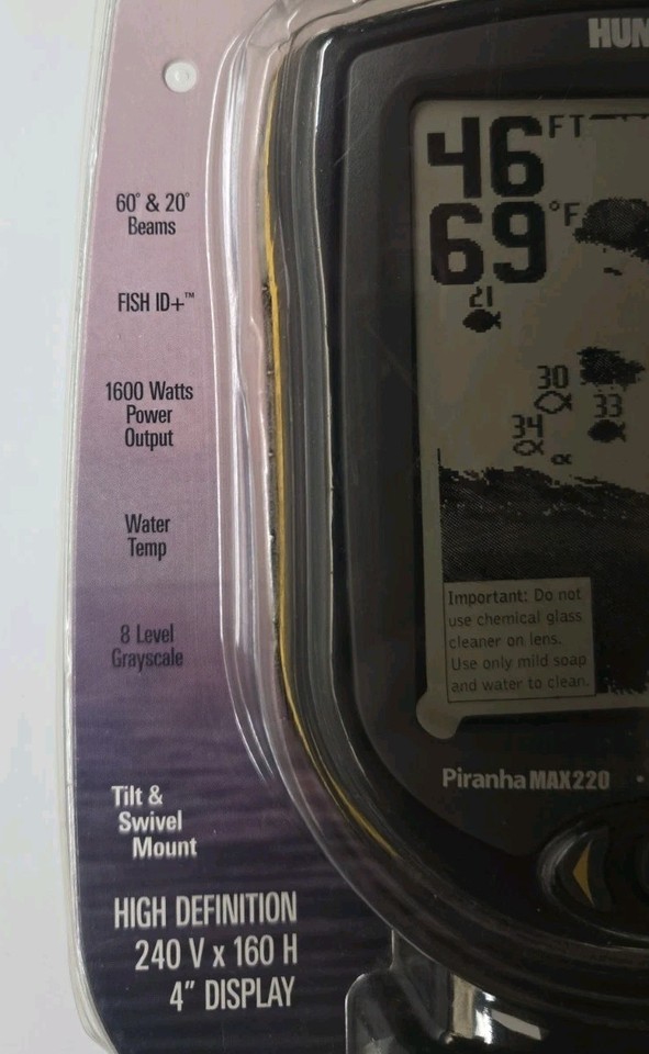 Hummingbird Piranha Max 220 Dual Beam Fish Finder Max Depth 800 FT ...