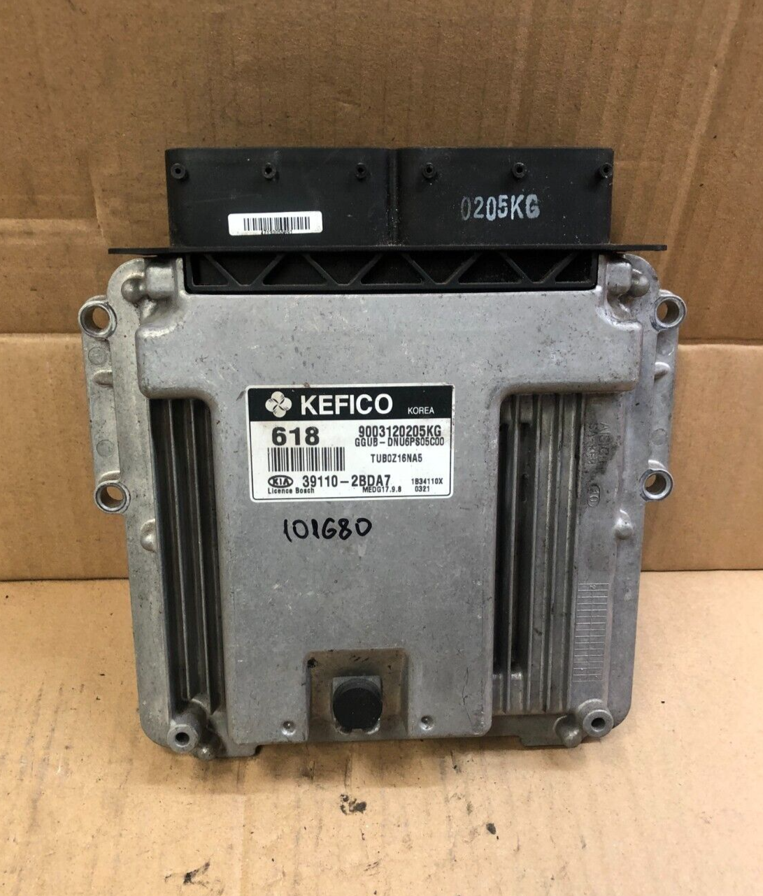 2012 2013 Kia Rio 1.6L A/T Engine Control Module ECU ECM P/N 39110 ...