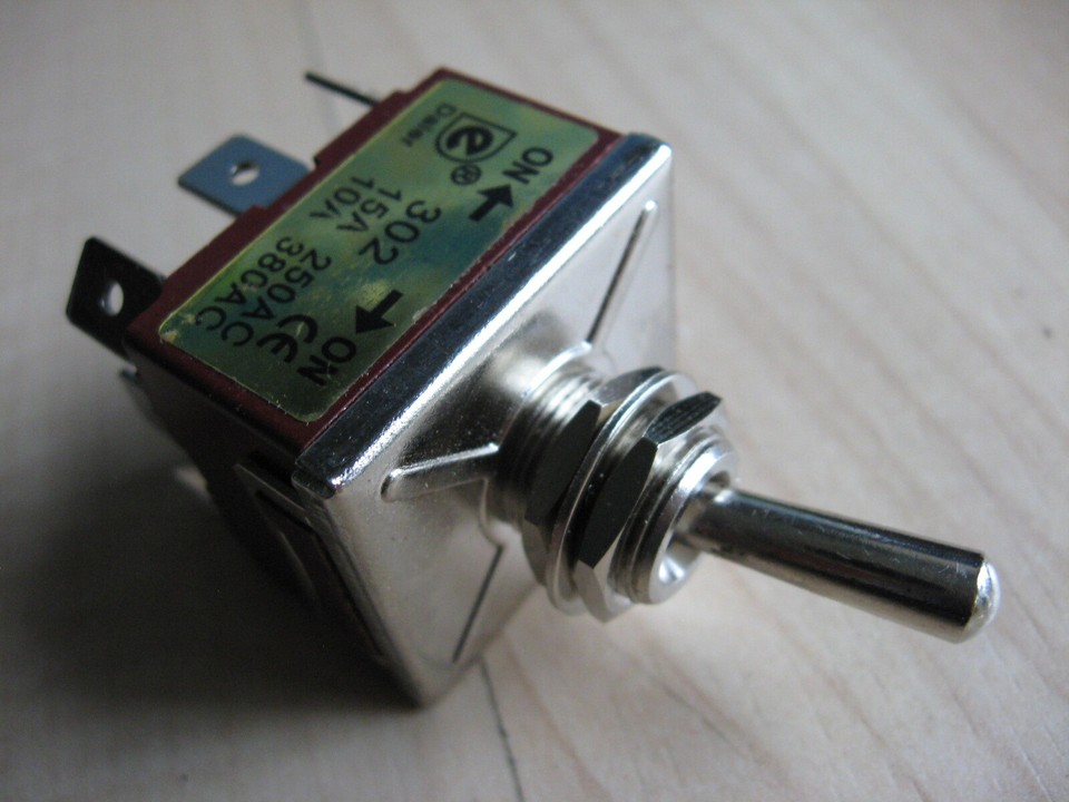 Daier Toggle Switch KN3C-302 TPDT 2-Position 250VAC 15Amps 12VDC 1/2" # ...