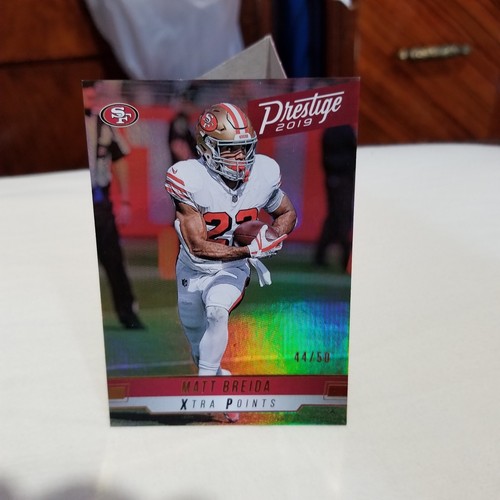 Matt Breida 2019 Prestige Gold Xtra Points Card #103 #d 44/50 49ers | eBay