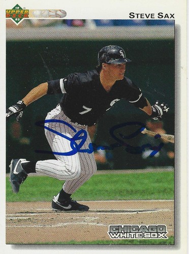 Steve Sax Chicago White Sox Personally Autographed Card | eBay