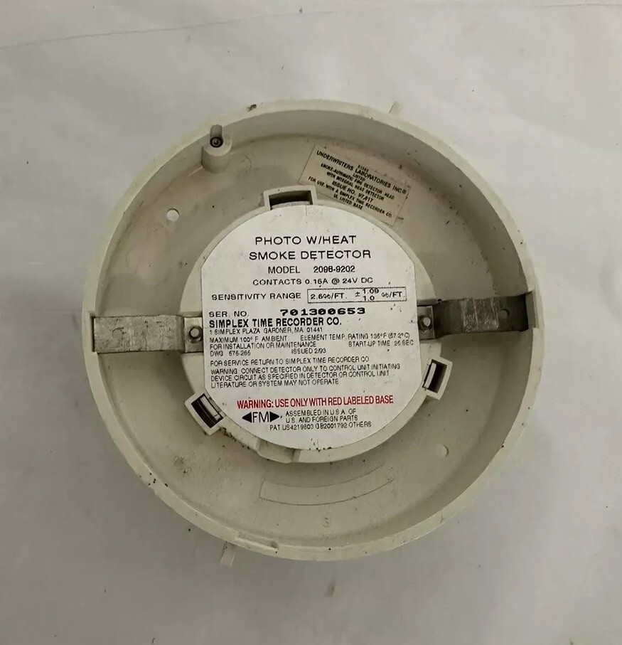 Simplex 2098-9202 Photo w/ Heat Smoke Detector | eBay