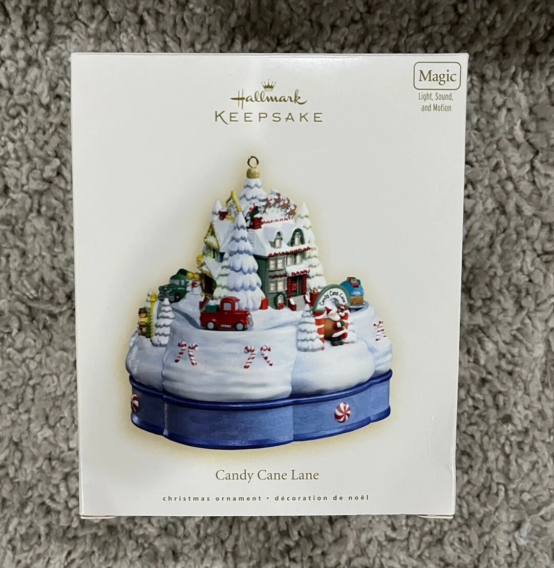 Candy Cane Lane Christmas Hallmark Keepsake Ornament 2007 Lights Sounds ...