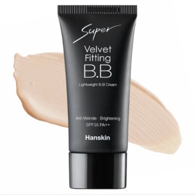 Hanskin Super Velvet Fit BB Cream Foundation Make UP SPF35+ PA++ 30ml Korean | eBay