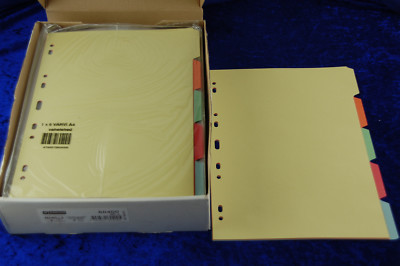 50 St. Ordnerregister Register A4 1-5 5tlg blanko Manila Karton Ordner ...