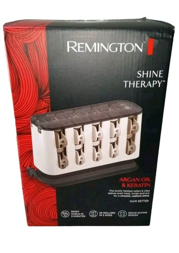Remington Shine Therapy Argan Oil Keratin Treated Hair Setters Hot ...