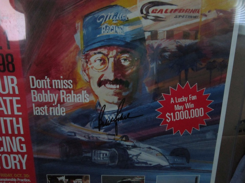 Bobby Rahal Signed Last Race Poster 1998 California Speedway 500 | eBay