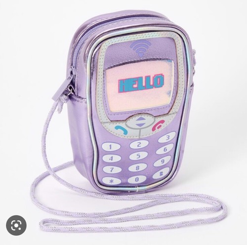 Claire’s purple iridescent Crossbody phone purse birthday Christmas ...
