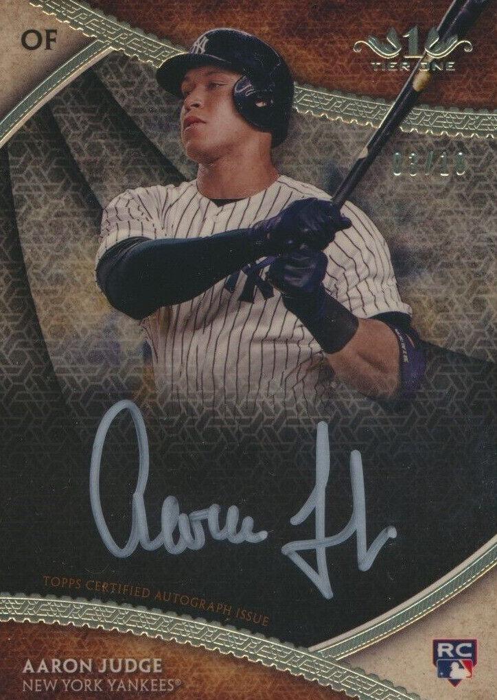 2017 Topps Tier One - Break Out Autographs Aaron Judge #BOA-AJU Silver ...