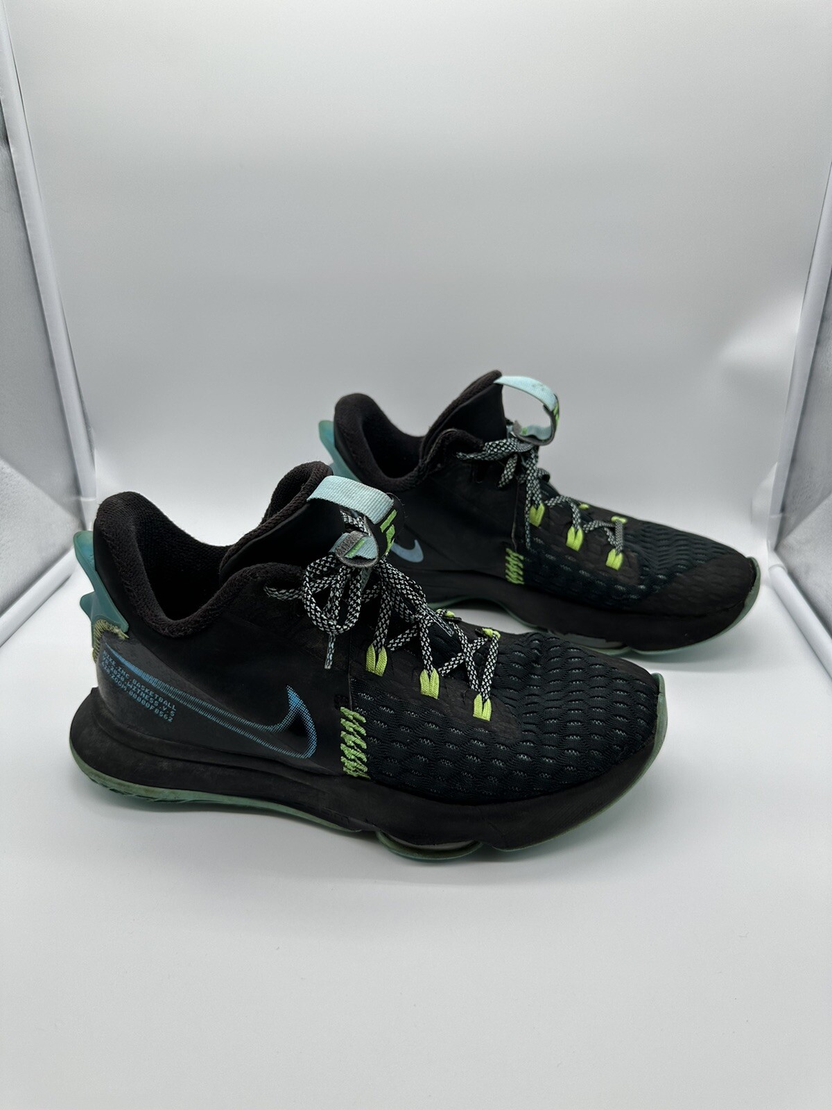 NIKE LeBRON WITNESS 5 BLACK LIGHT BLUE FURY MENS sz 8… - Gem