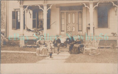 Howells NY -FAMILY IN FRONT OF HOUSE- RPPC Postcard Orange County nr ...