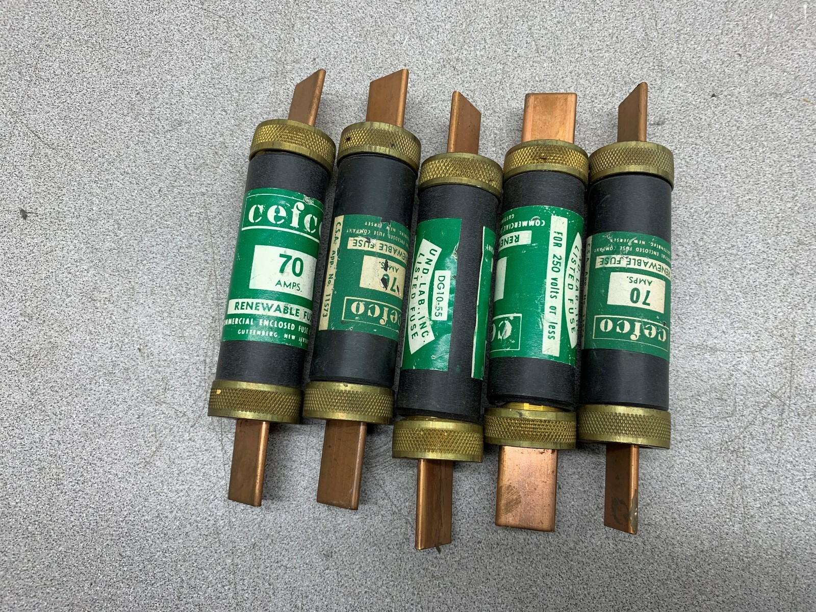LOT OF 5 NEW NO BOX CEFCO FUSE 70 | eBay