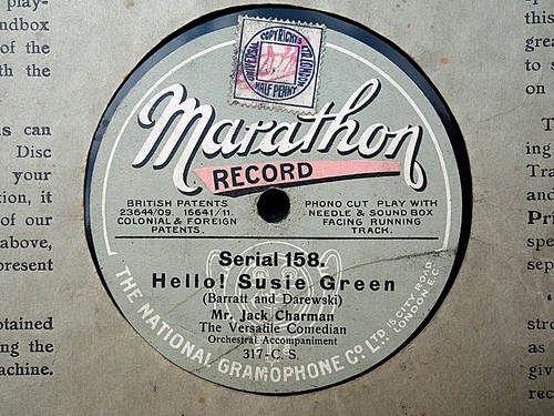 JACK CHARMAN - Hello! Susie Green / I Want A Girl 78 rpm disc (VERTICAL ...