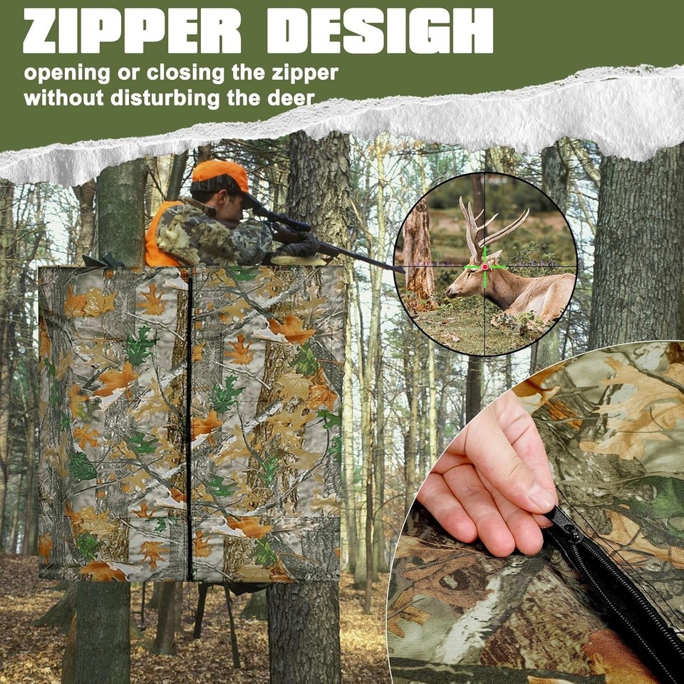 Tree Stand Blind Kit 102 X 35 Universal 2 Man Tree Stand Blinds for Deer Skirt | eBay