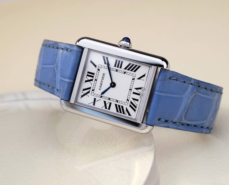 Refurbished Cartier Tank Solo Quartz Silver Dial Roman Index Women's ...