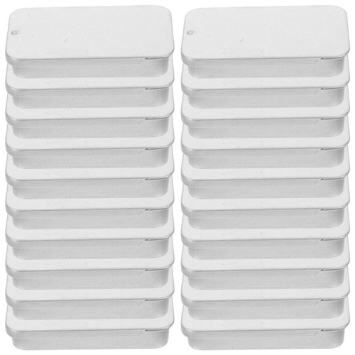 20 Pcs Balm Box Small Metal Tin Storage Travel Slide Top Empty ...