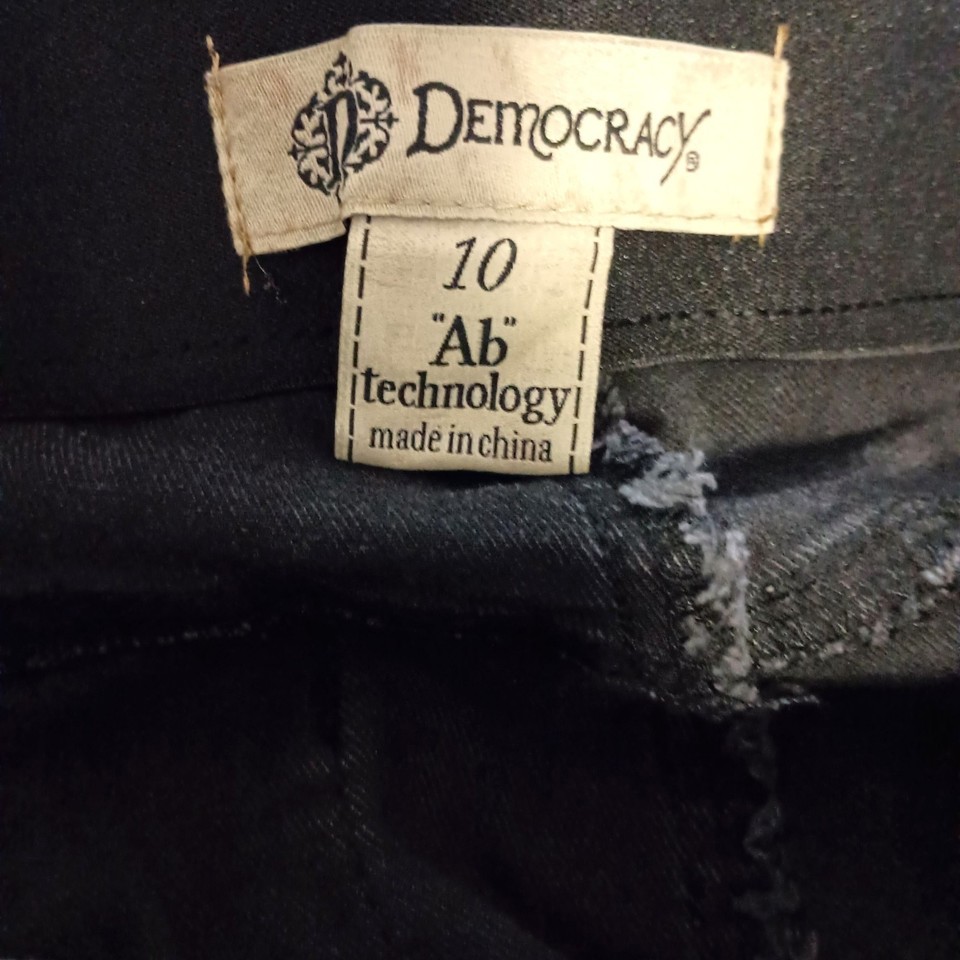 Democracy Ab Technology Black Denim Jegging Jeans 10 Mid Rise New with ...