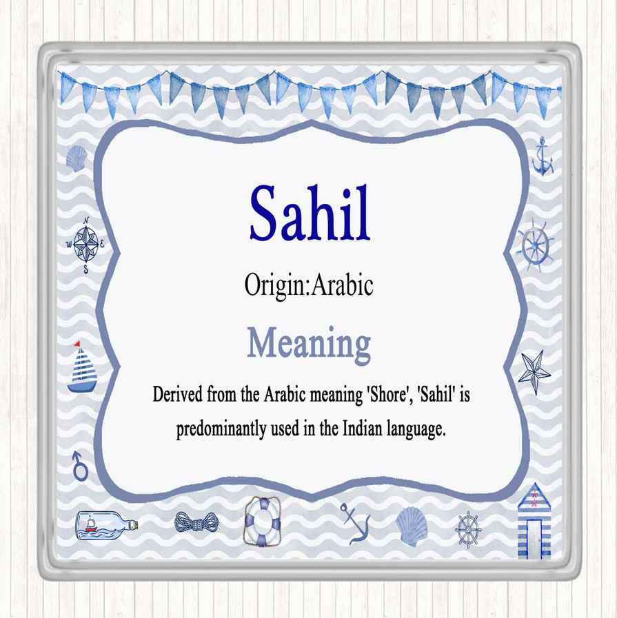 Sahil Name Meaning Drinks Mat Coaster Nautical | eBay UK