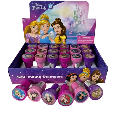 24ct Disney Princess Small Boxed Stamps self-ink toy Party Favors Party ...