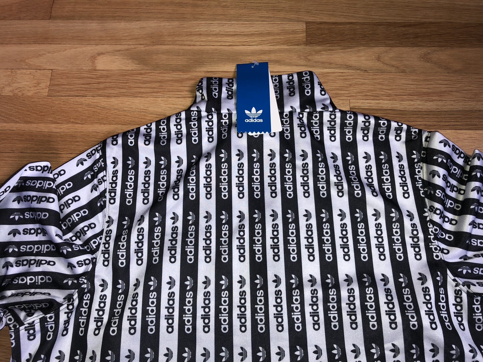 Adidas Womens Originals Full Zip Track Top FM2489 Black and White-Sizes ...