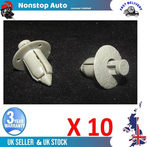 10 X FOR VOLVO DOOR CARD TRIM PANEL BODY BOOT FASTENER CLIPS GREY ...