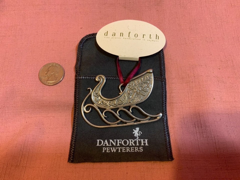 Danforth Pewterers, Ltd Vermont Sleigh Ornament 02-0540 | eBay