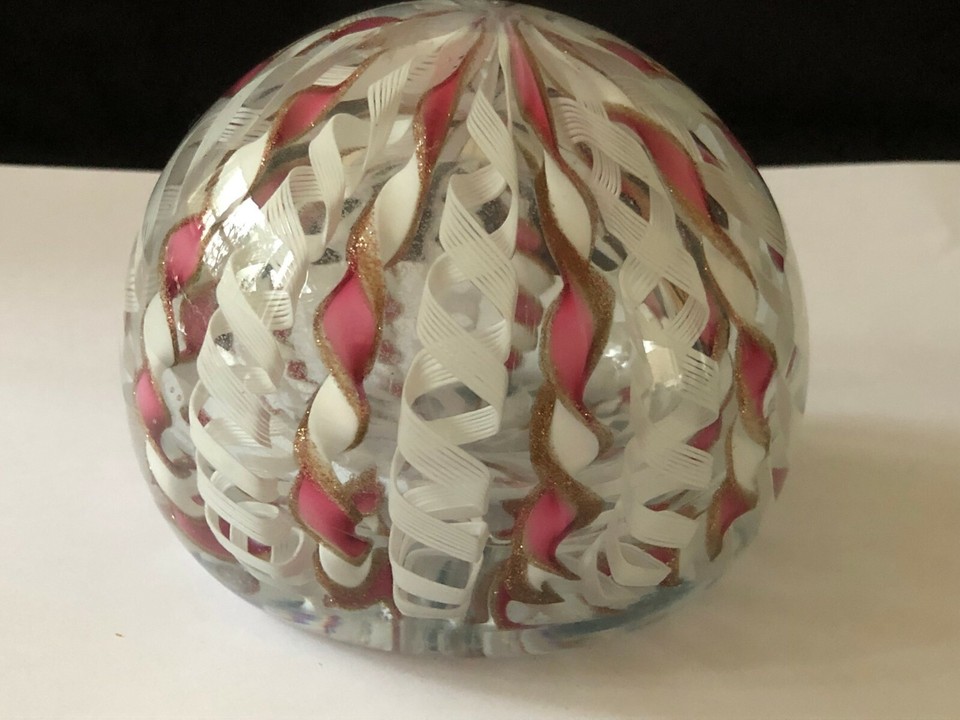 MCM Murano Magnum Fratelli Toso Zanfirico twisted filigrana paperweight ...
