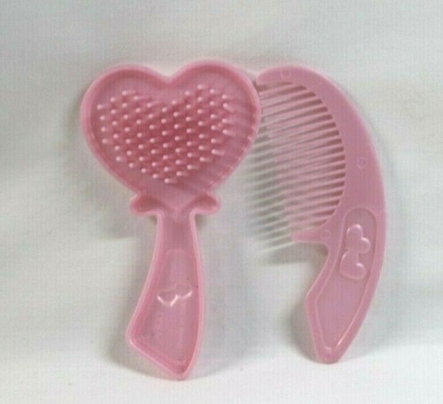 VTG BARBIE MAKE ME PRETTY Pink Pearl Comb Brush Hearts ARCO Set for ...