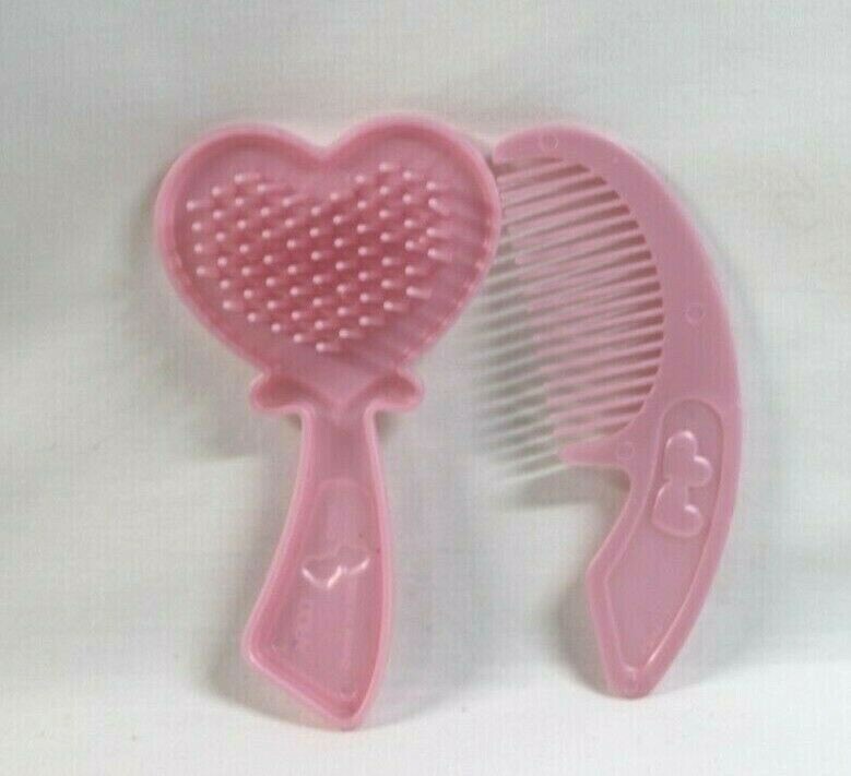 VTG BARBIE MAKE ME PRETTY Pink Pearl Comb Brush Hearts ARCO Set for ...