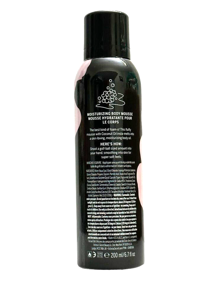 VICTORIA'S SECRET PINK MOISTURIZING BODY MOUSSE MEGA MOISTURE FOAM 6.7 ...