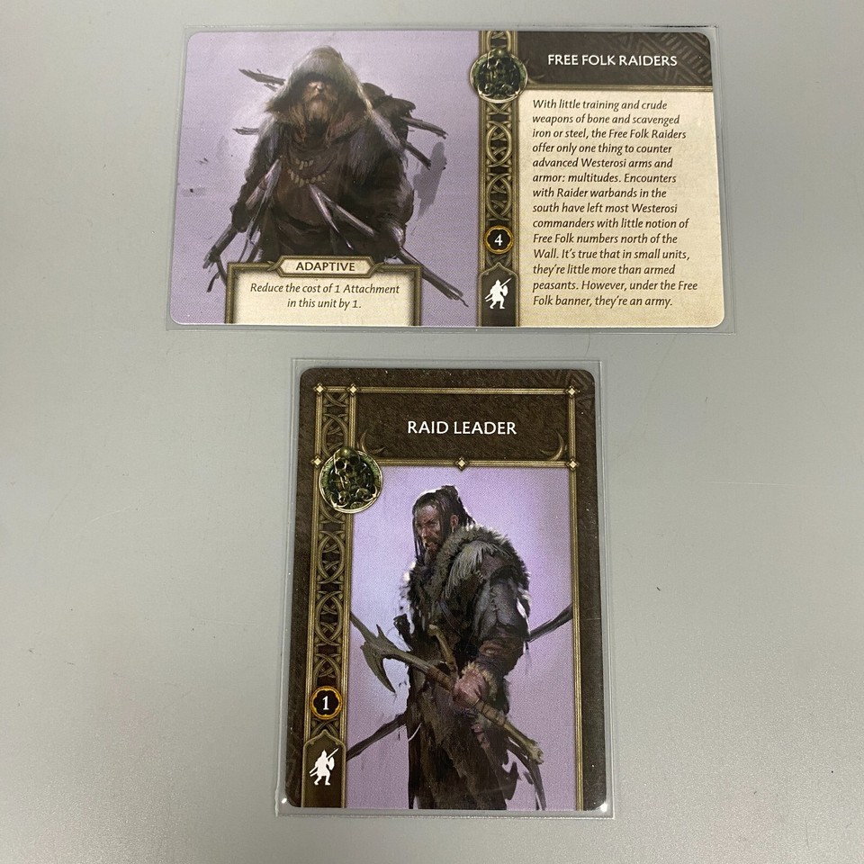 FREE FOLK RAIDERS MINIATURES A SONG OF ICE & FIRE GAME OF THRONES ...