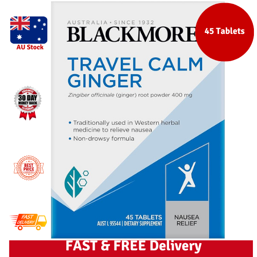 Blackmores Travel Calm Ginger, Anti-Nausea, 45 Tablets | eBay Australia