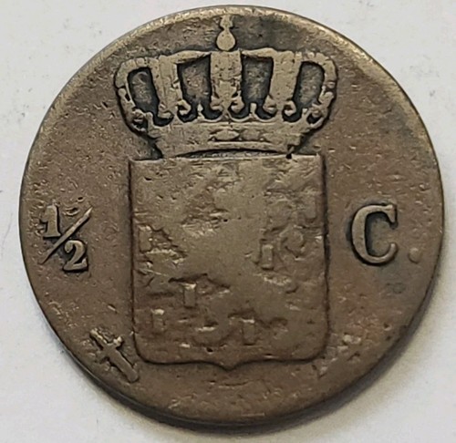 1857 Netherlands 1/2 Cent 0594 | eBay