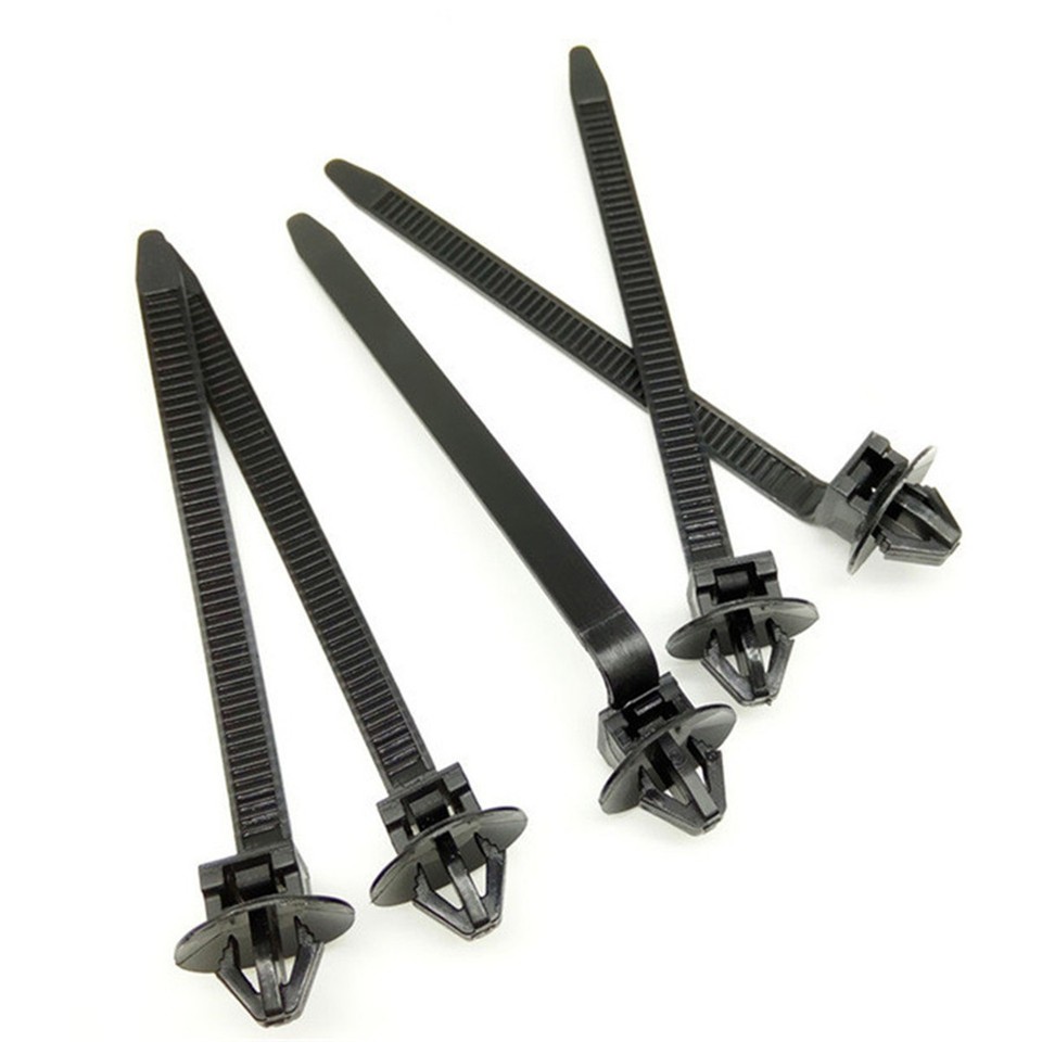 Car Line Cable-Ties Zip Wrap Push Rivet Clip Wiring Loom Harness ...