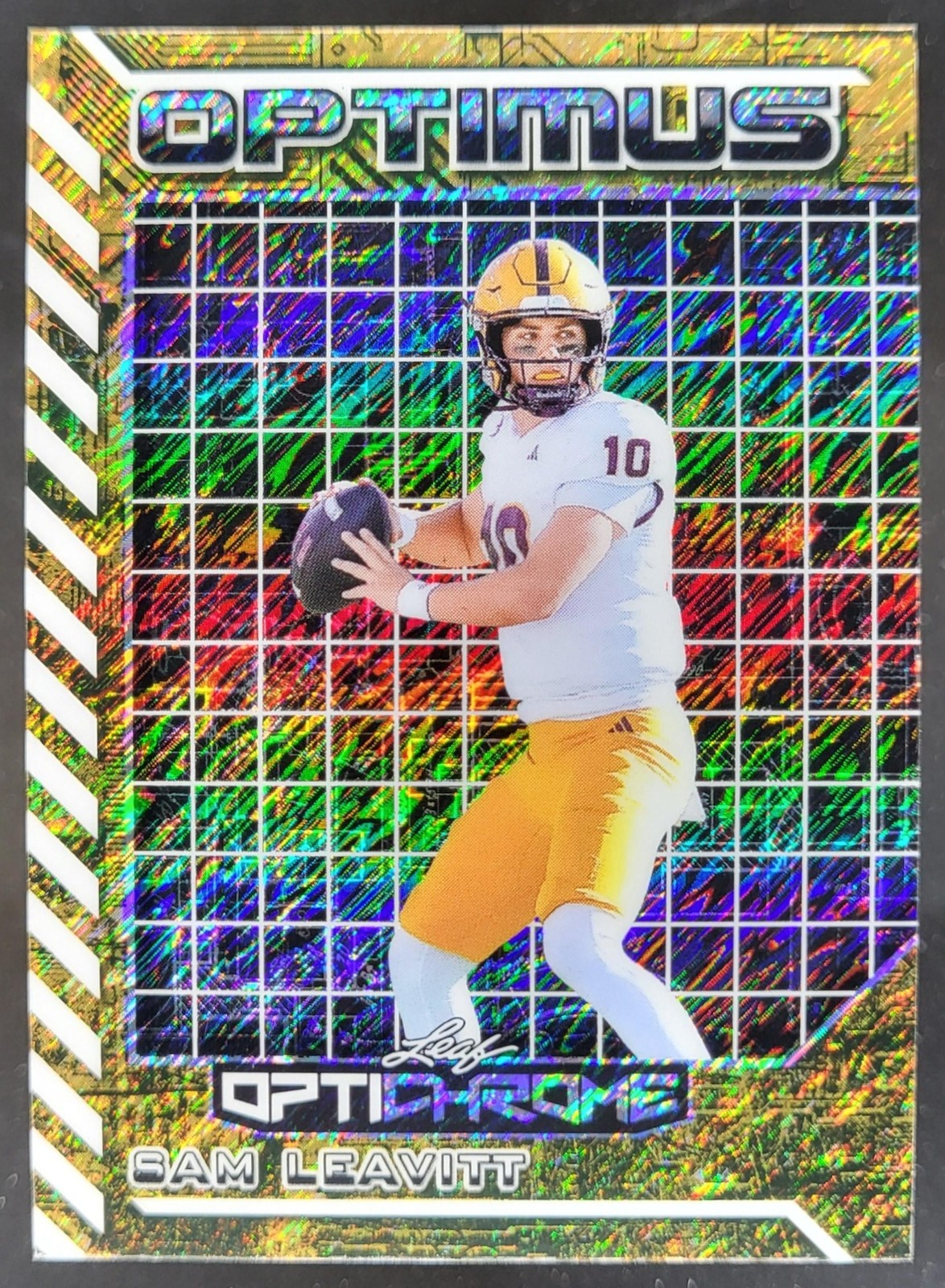 Sam Leavitt 2025 Leaf Optichrome #TA-SL1 Tempest Autographs - Shimmer ...