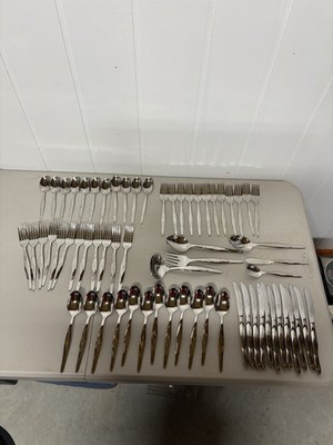 Cutco Stainless Flatware Set 12 Place Setting + Serving Set | eBay