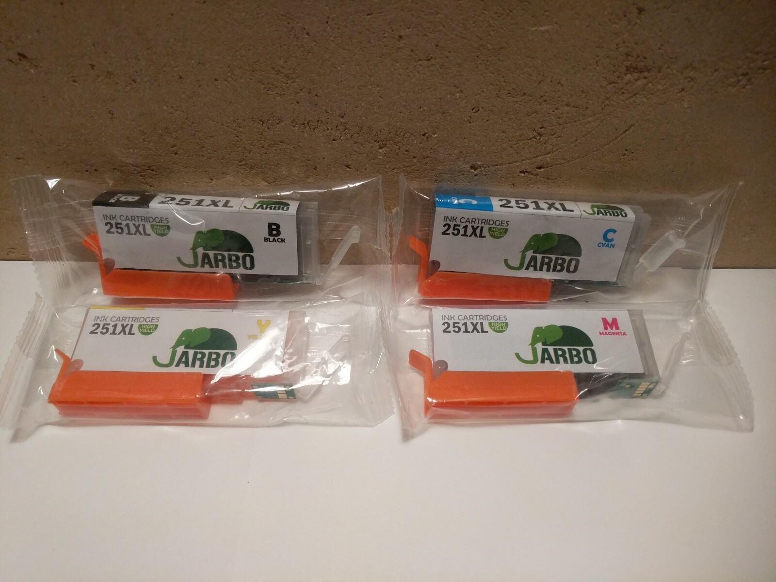Jarbo Ink Cartridges 251XL Black Cyan Magenta Yellow Sealed Cartridges ...